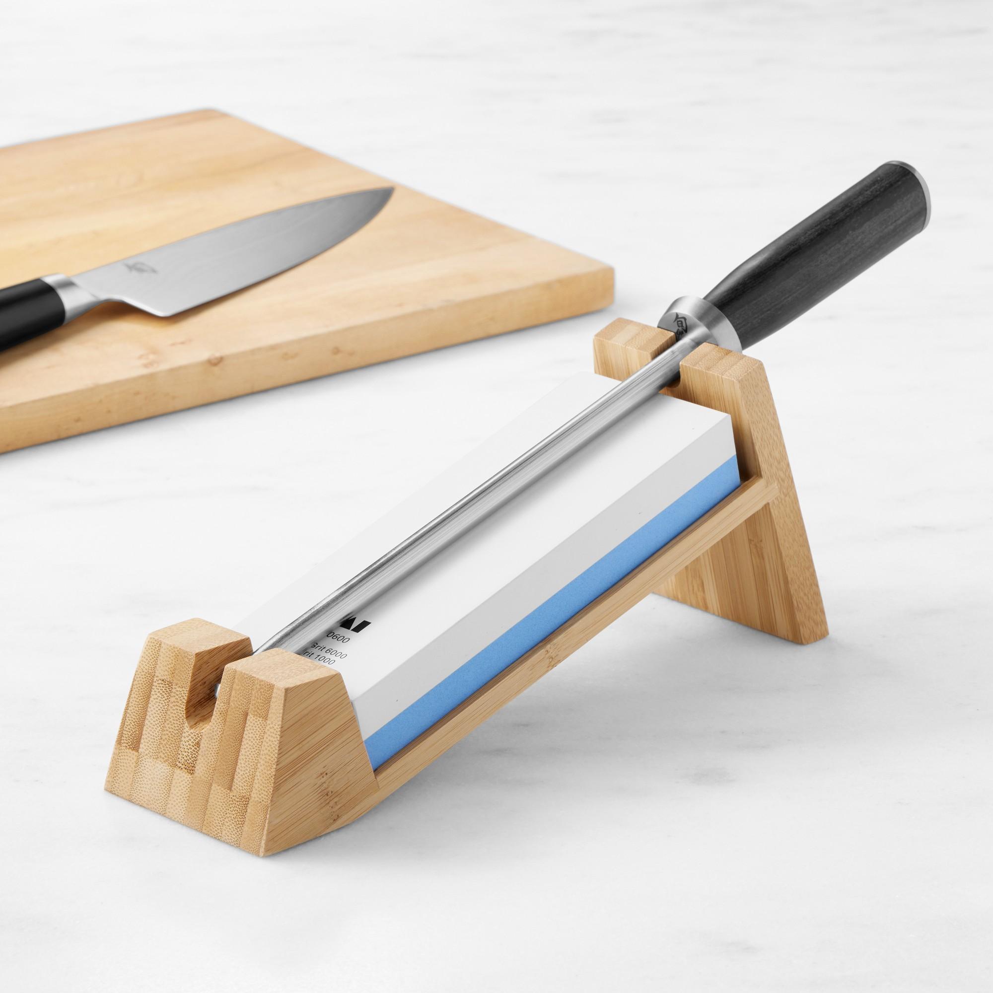 Shun 2 in 1 Honing Steel and Whetstone with Stand Williams Sonoma Australia